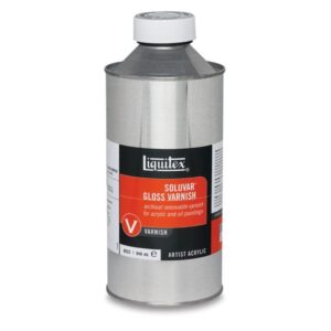 liquitex soluvar final picture varnish 32 oz. bottle gloss