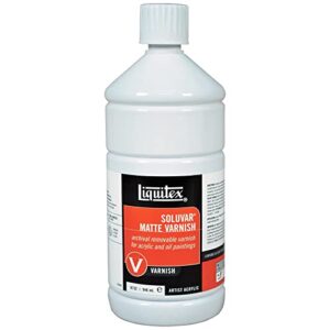 liquitex soluvar final picture varnish 32 oz. bottle matte