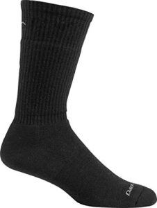 darn tough men's the standard mid-calf lightweight sock (style 1480) - black, large