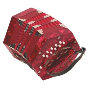 trinity college ap-20 diatonic 20-button anglo concertina,red pearloid