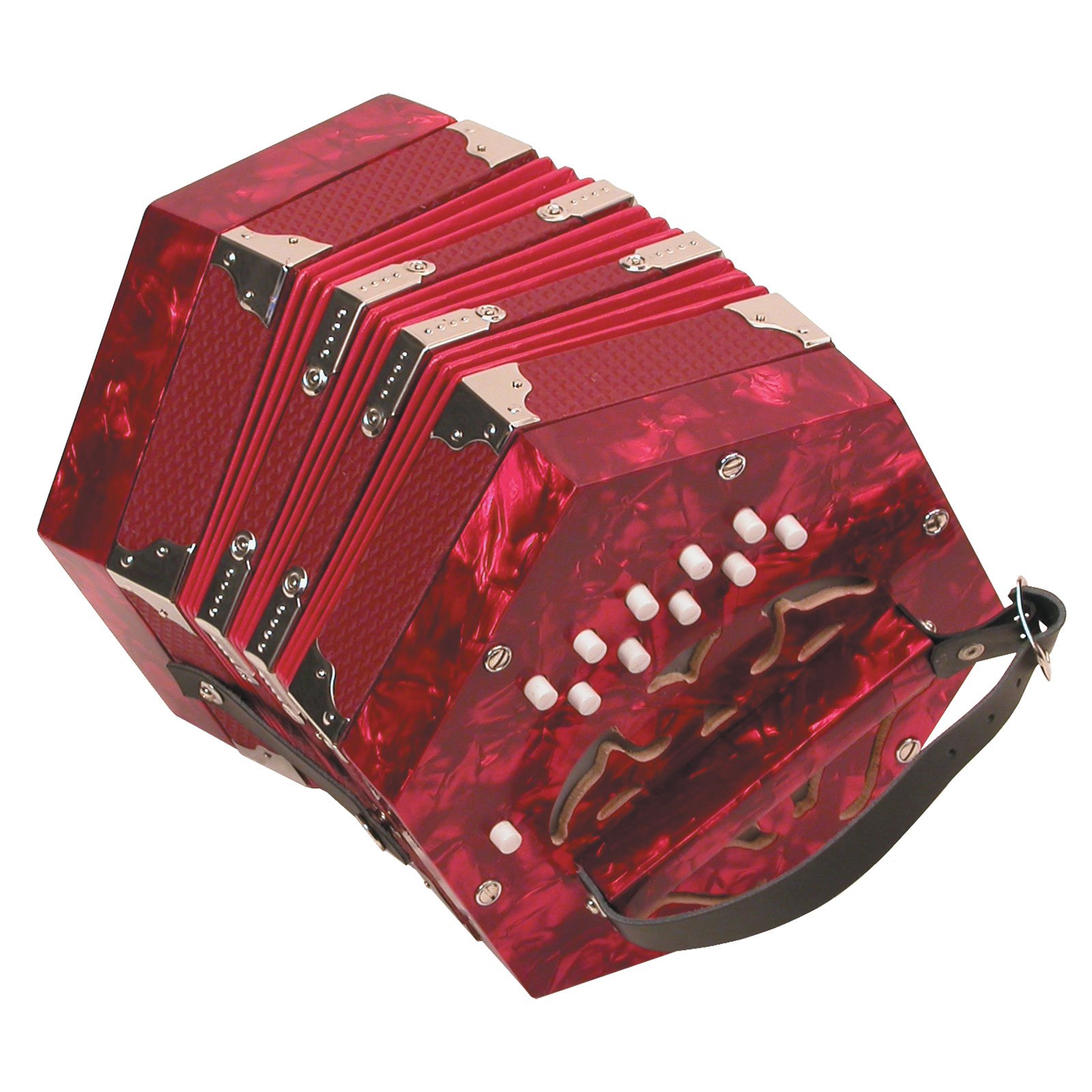 Trinity College AP-20 Diatonic 20-button Anglo Concertina,Red Pearloid