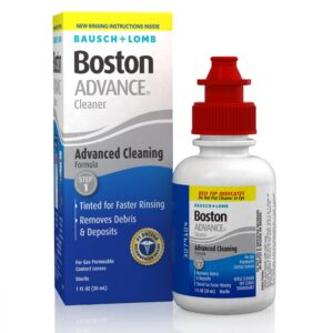 boston advance contact lens solution by bausch+ lomb, for gas permeable contact lenses, 1 fl oz (packaging may vary)