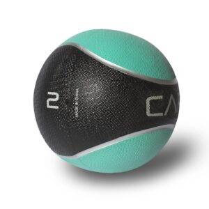 CAP Barbell Rubber Medicine Ball, 2-Pound, Teal