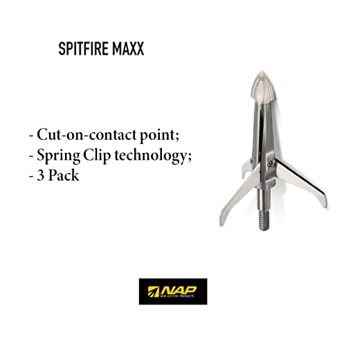 New Archery Products Spitfire Mechancial Broadhead 100 Grain Three Blade Cut on Contact 3 Pack