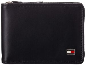 tommy hilfiger men's genuine leather slim ziparound wallet