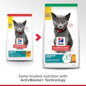 Hill's Science Diet Indoor, Kitten, Easy Litter Box Cleanup, Dry Cat Food, Chicken Recipe, 3.5 lb Bag