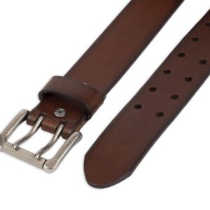 Levi's Men's Double Prong Casual Belt, Brown Rivets, 38