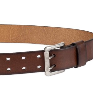 Levi's Men's Double Prong Casual Belt, Brown Rivets, 38