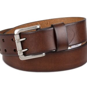 Levi's Men's Double Prong Casual Belt, Brown Rivets, 38