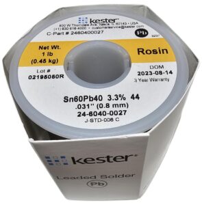 kester solder 44" rosin core #66/44 .8mm 1 lb. spool