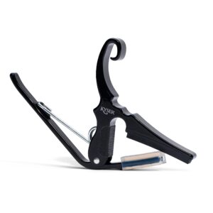 kyser drop d partial guitar capo, 5-strings, black, kgdb