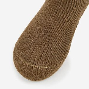 Thorlos Unisex MCB Combat Thick Padded Sock, Coyote Brown, Large