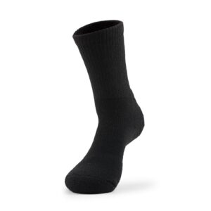 thorlos mens tx max cushion crew tennis socks, black (1 pair), large us