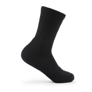 thorlos mens Tx Max Cushion Crew Tennis Socks, Black (1 Pair), Large US