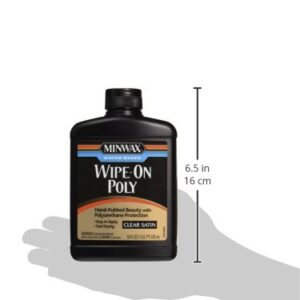 pt Minwax 40917 Clear Wipe-On Poly Water-Based Polyurethane, Satin