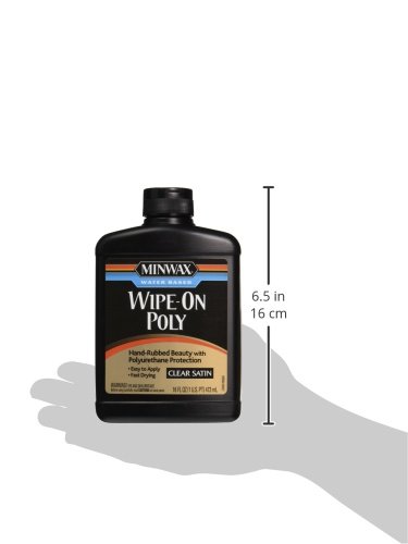 pt Minwax 40917 Clear Wipe-On Poly Water-Based Polyurethane, Satin