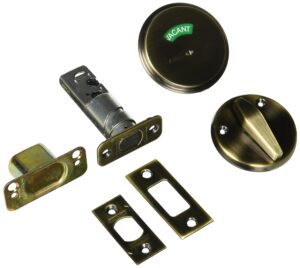 schlage b571 one sided deadbolt with in use indicator, oil rubbed bronze, key lock, 5.79 in length, 4.29 in width, 3.09 in height