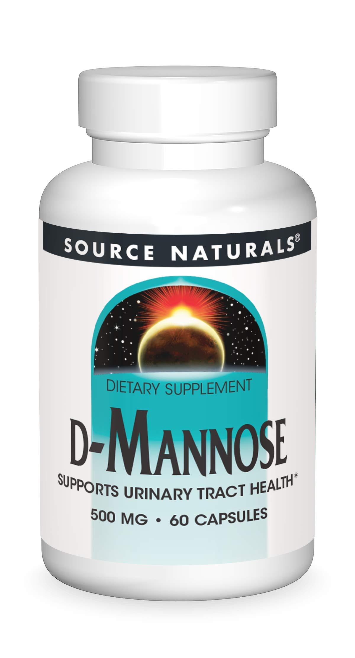 Source Naturals D-Mannose, Potent Urinary Tract & Bladder Health Support*, 500mg - 60 Capsules