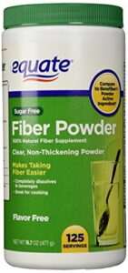 equate fiber powder clear soluble - 125 servings, 16.7 oz (1)