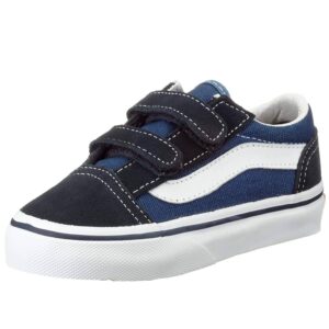 vans unisex old skool v active, navy, 10 m us toddler