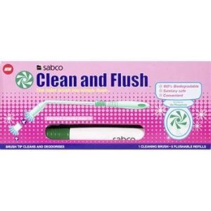 sabco clean and flush toilet brush system