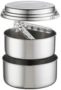 msr alpine 2 stainless steel camping pot set