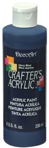 decoart crafter's acrylic all-purpose paint 8oz, navy blue