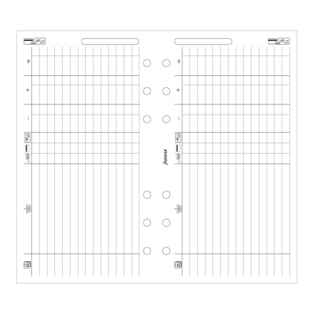 FILOFAX Finance Leaves for Personal & Personal Compact Organizers, 20 Sheets (B130618)