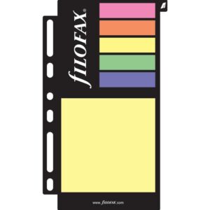 filofax sticky notes assorted colors, color may vary, multi-fit (130136)