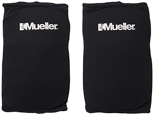 MUELLER Sports Medicine Multi-Sport Knee Pads, For Men and Women, Black, One Size Fits Most, 1 Pair