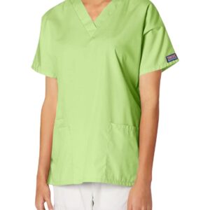 Cherokee Women's V Neck Scrubs Shirt, Lime Green, XXX-Large