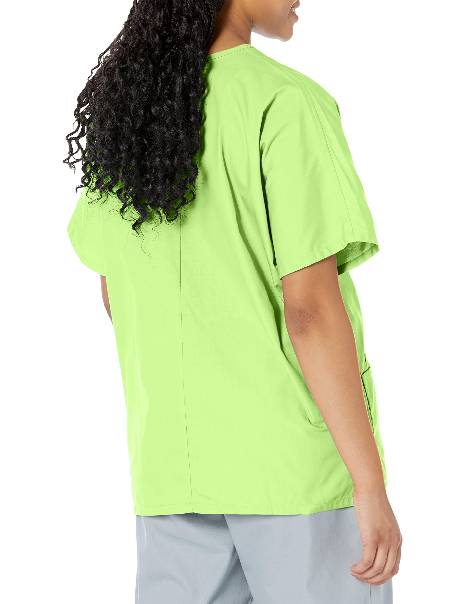 Cherokee Women's V Neck Scrubs Shirt, Lime Green, XXX-Large