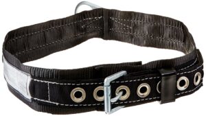 miller honeywell safety products by 3na/xlbk single d-ring safety body belt with 1-3/4-inch webbing and 3-inch back pad, x-large, black