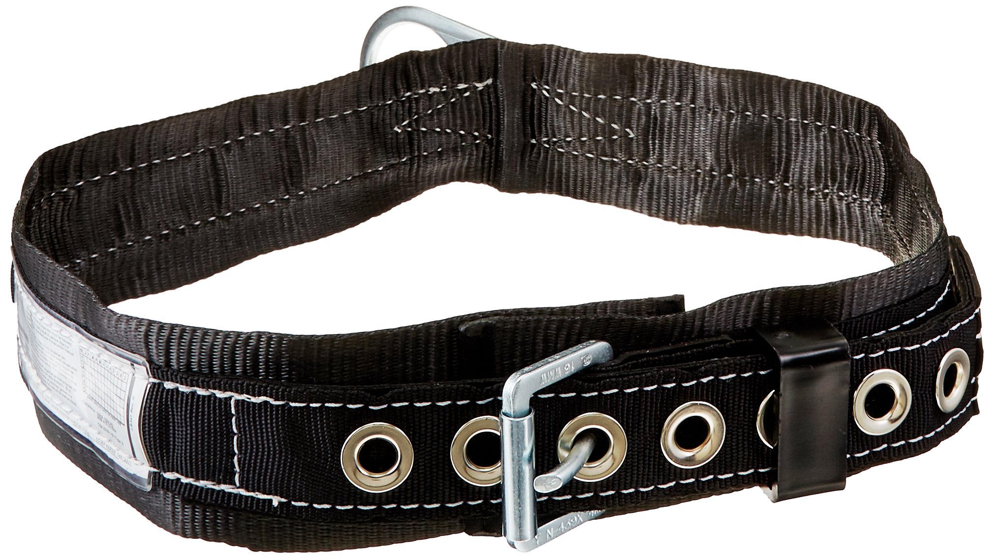 Miller Honeywell Safety Products by 3NA/XLBK Single D-Ring Safety Body Belt with 1-3/4-Inch Webbing and 3-Inch Back Pad, X-Large, Black