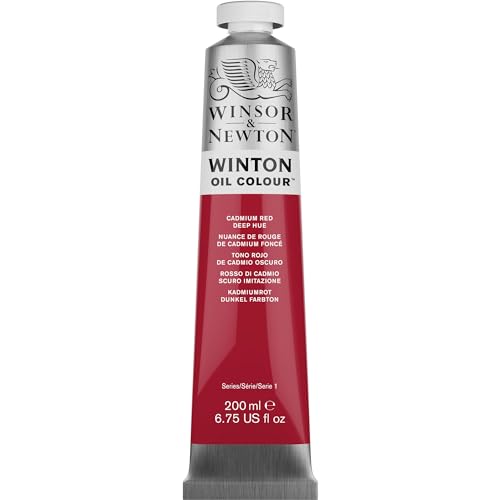 Winsor & Newton Winton Oil Color, 200ml (6.75-oz) Tube, Cadmium Red Deep Hue