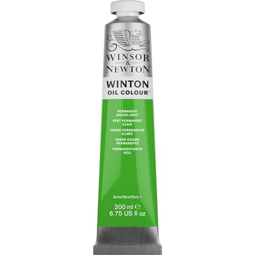 Winsor & Newton Winton Oil Color, 200ml (6.75-oz) Tube, Permanent Green Light