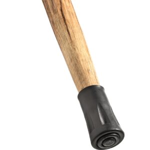 SE Natural Wood Walking Stick with Steel Spike and Metal-Reinforced Tip Cover, 50" - WS632-50