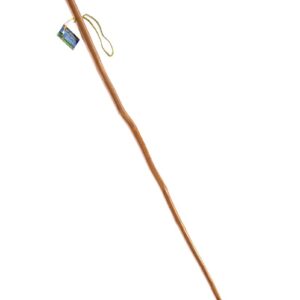 SE Natural Wood Walking Stick with Steel Spike and Metal-Reinforced Tip Cover, 50" - WS632-50