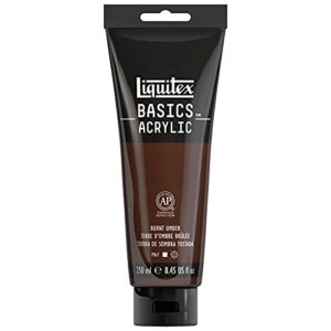 liquitex basics acrylic paint, 250ml (8.5-oz) tube, burnt umber