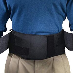 MUELLER Sports Medicine Adjustable Lumbar Back Brace with Removable Pad, Back Pain Relief Support for Men and Women, Ideal for Upper and Lower Back Pain, Sciatica, Scoliosis, Black, Regular Size