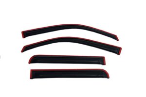 auto ventshade [avs] in-channel ventvisor / rain guards | fits 2009 - 2014 ford f-150 supercrew, 2010 - 2014 svt raptor supercrew- smoke, 4 pcs. | 194155