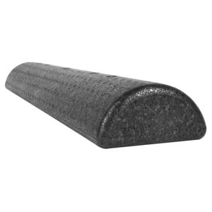 cando black composite high-density roller, half-round, 6"" x 36