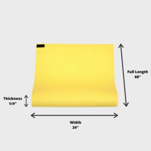 Wai Lana Phthalate-Free Mat (Color: Buttercup) - 1/4 inch Thick, Non-slip, Stylish, Lightweight, Optimum Comfort