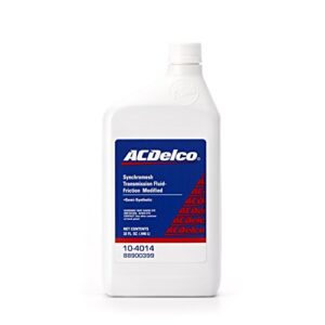 acdelco gm original equipment 10-4014 friction modified synchromesh transmission fluid, 32 ounce, white, 1 qt