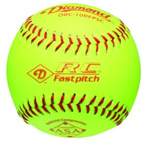 diamond reduced compression fastpitch 10 inch softballs, dozen