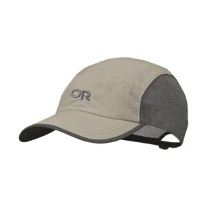 outdoor research unisex swift cap, khaki/dark grey, one size