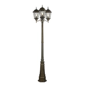 trans globe lighting tg4719 brz traditional three pole outdoor-post-lights, bronze/dark