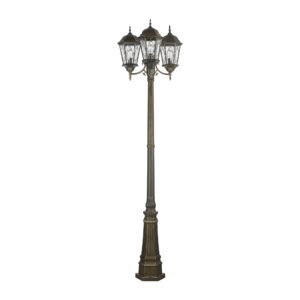 Trans Globe Lighting TG4719 BRZ Traditional Three Pole Outdoor-Post-Lights, Bronze/Dark