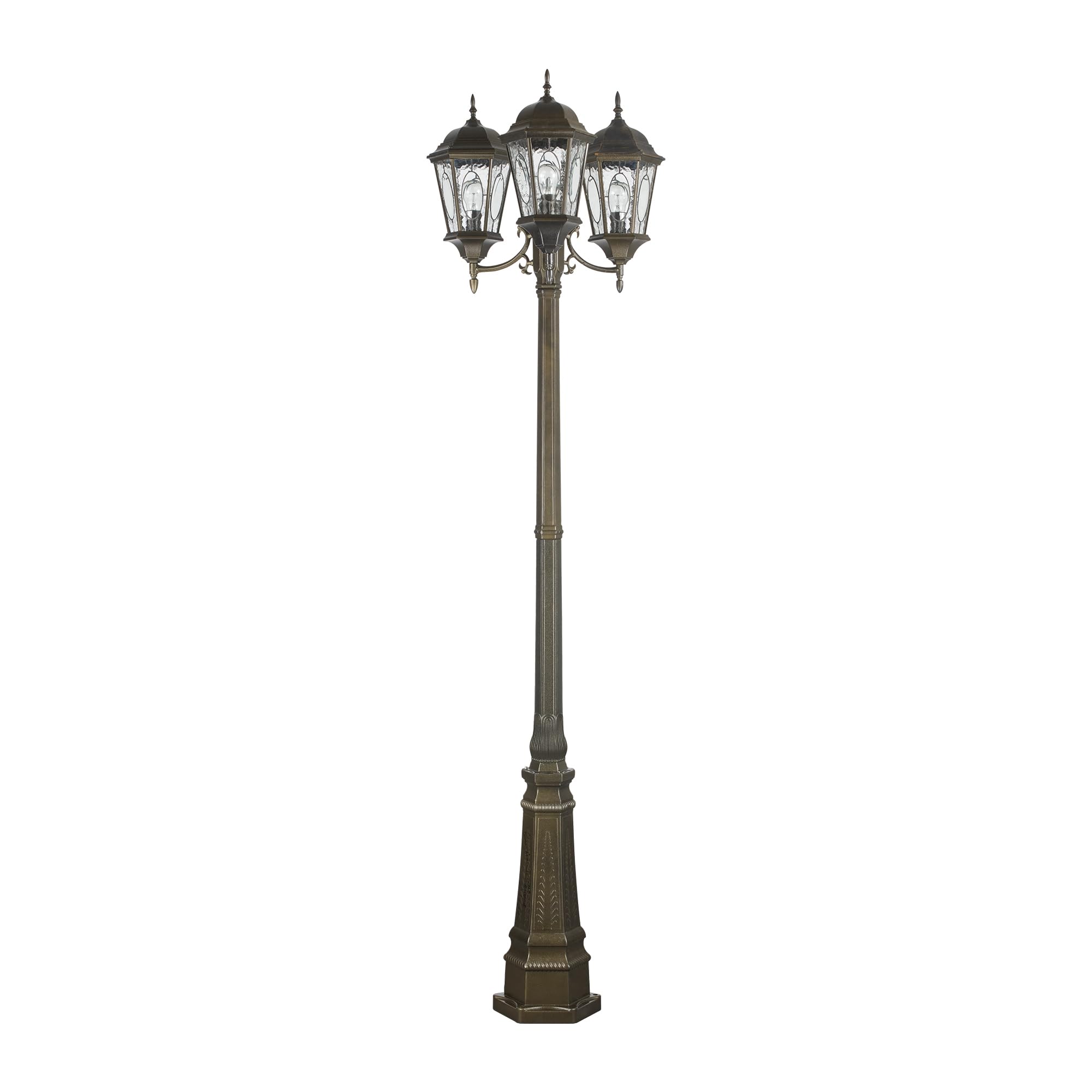 Trans Globe Lighting TG4719 BRZ Traditional Three Pole Outdoor-Post-Lights, Bronze/Dark