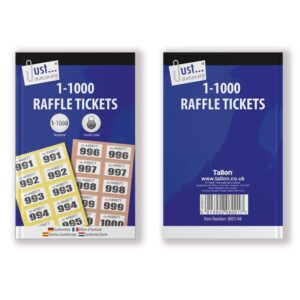 just stationery 1-1000 cloakroom ticket